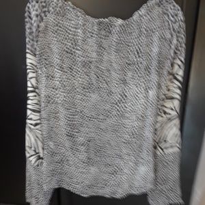 ECI | Tops | Eci Silk Animal Print Peasant Blouse L | Poshmark